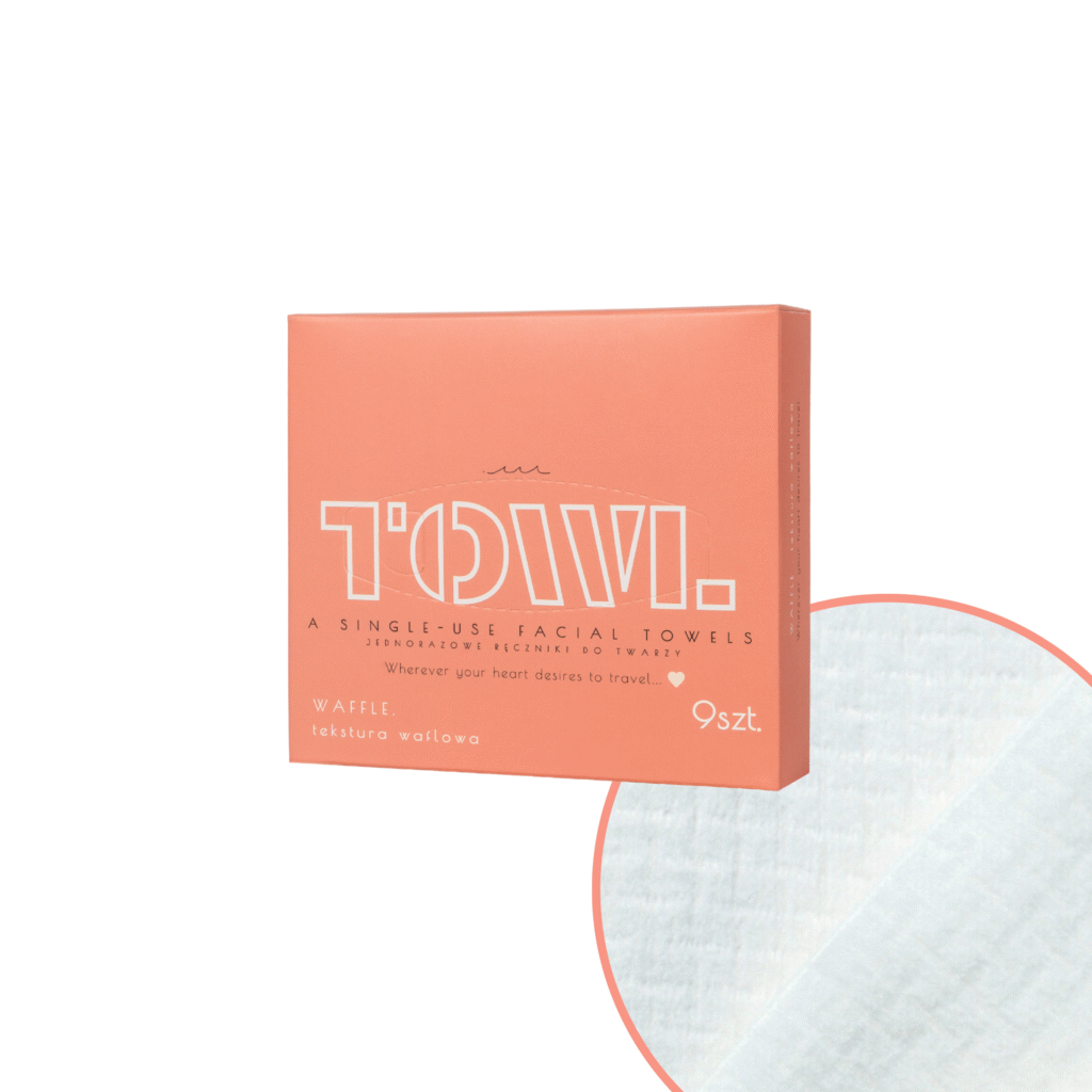 Jednorazowy ręcznik na podróż WAFFLE. TRAVEL SIZE - TOWL